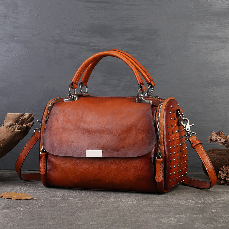 Vintage Leather Satchel Genuine Leather Satchel Handbags – iLeatherhandbag